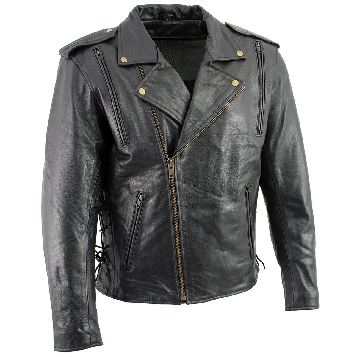 Milwaukee Leather LKM17004 Men's Classic Premium Black Vented ...