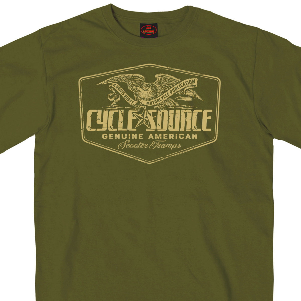 Official Cycle Source Magazine CSM1007 Men’s Eagle Military Green T-Sh ...