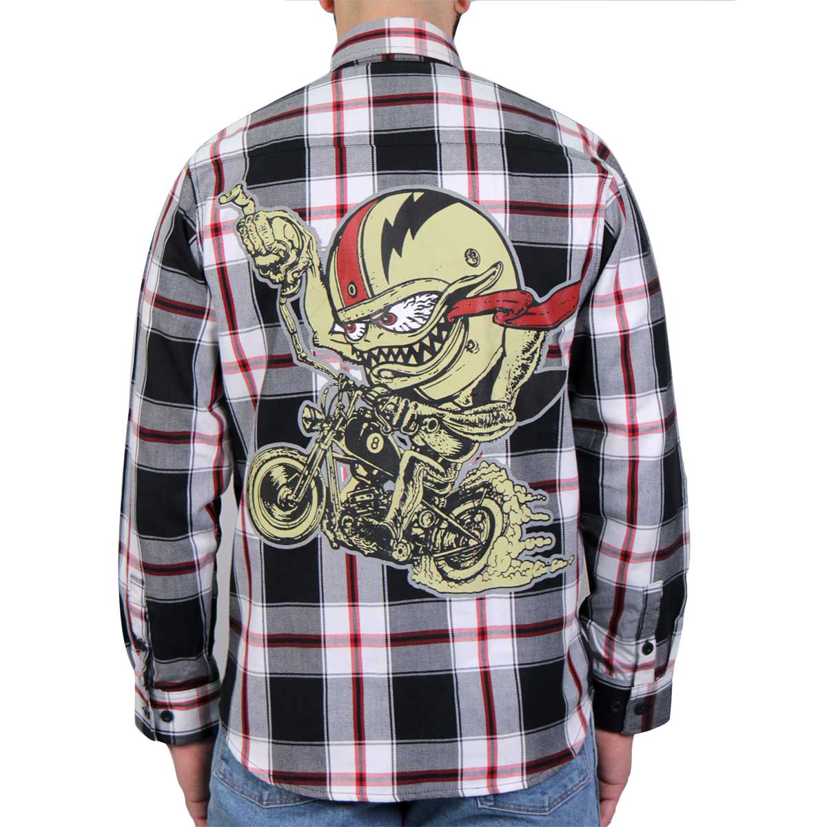 Hot Leathers FLM2104 Men's Bobber Monster Flannel Long Sleeve Shirt ...