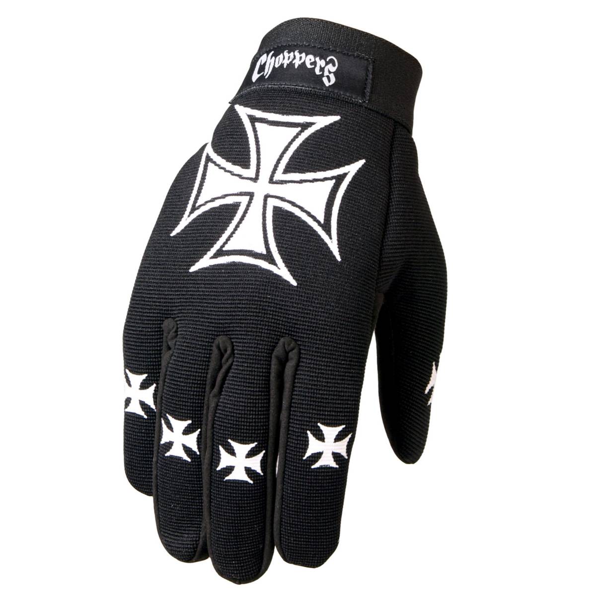 Hot Leathers GVM2001 Iron Crosses Choppers Mechanics Gloves – Milwaukee ...