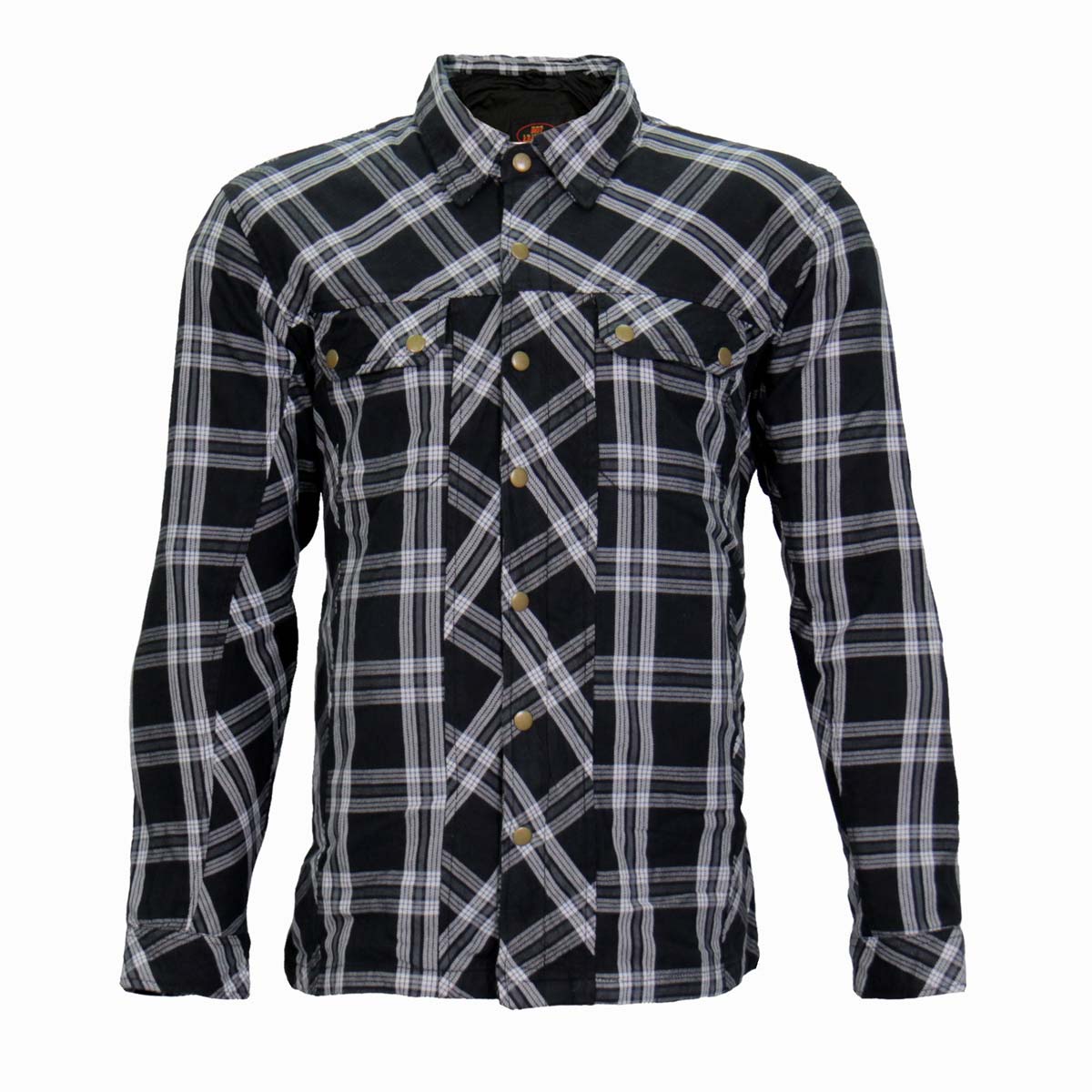 Hot Leathers JKM3002 Men's Black and White Flannel Motorcycle ...