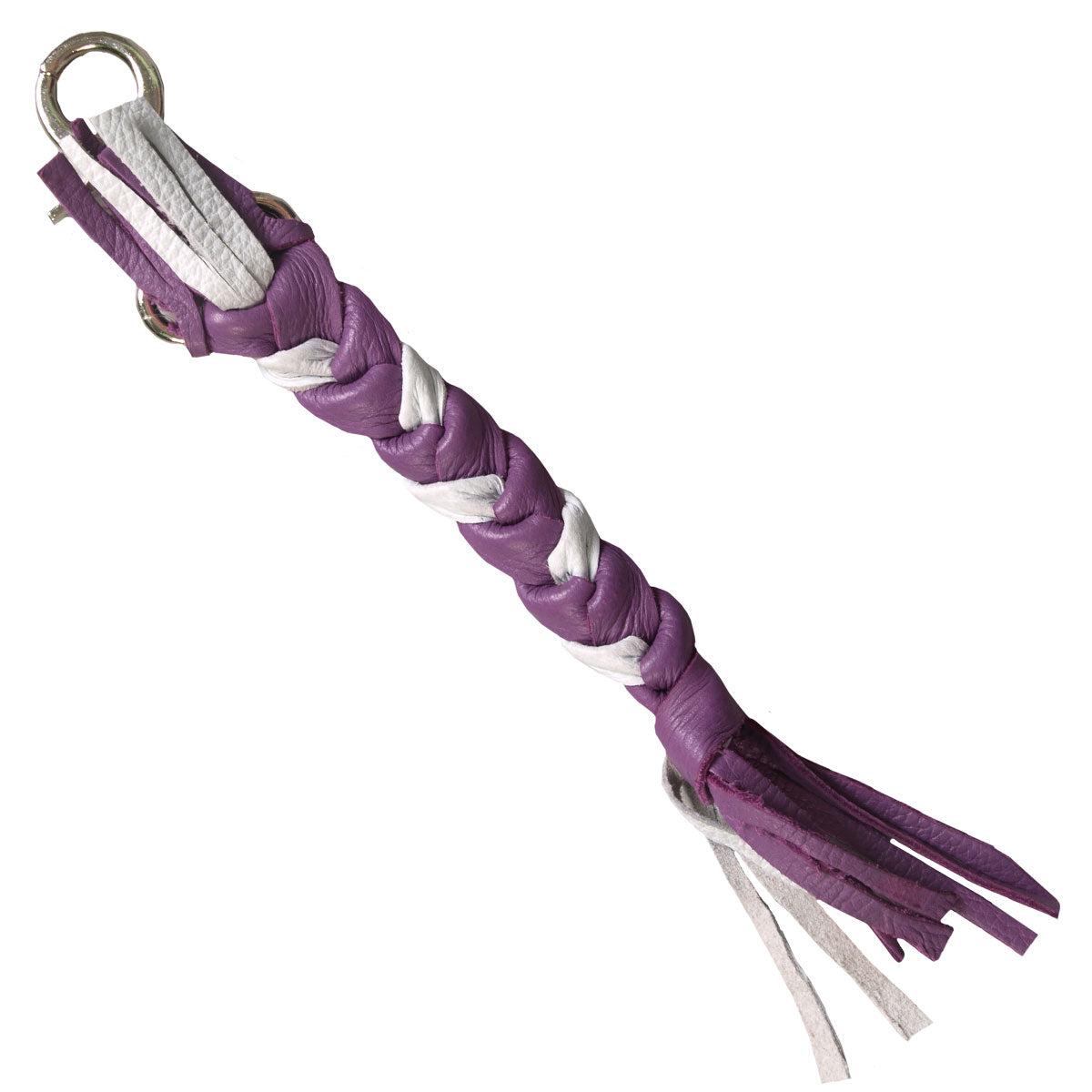 Hot Leathers 9" White and Purple Braided Leather Keychain KCW1007 ...