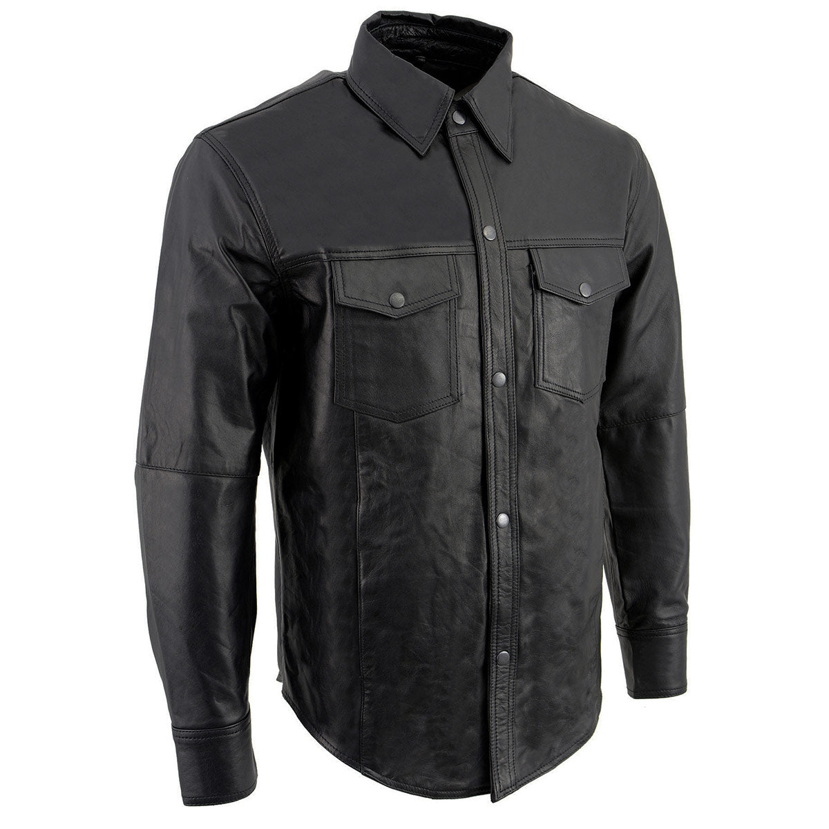 Milwaukee Leather LKM1600 Men's Black Lightweight Casual Biker Style ...