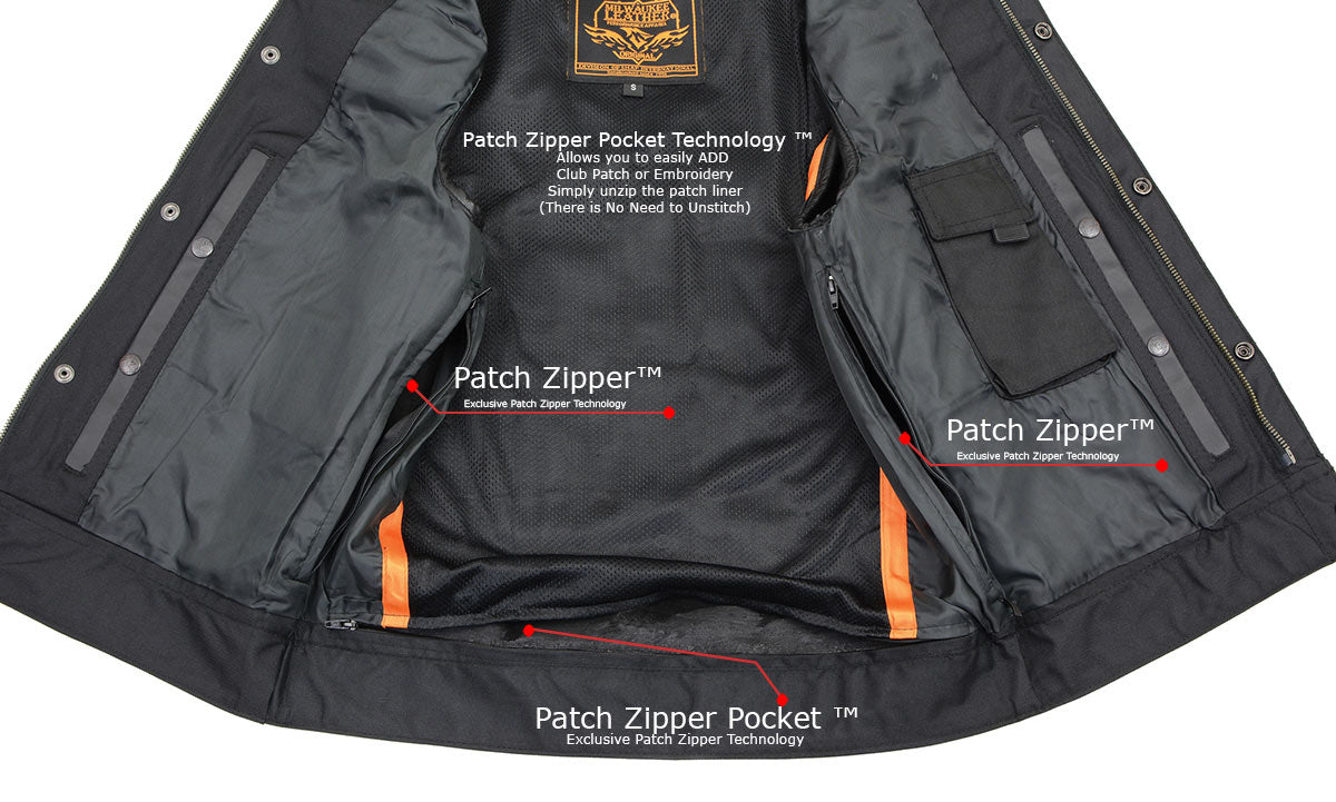 Milwaukee Leather LKM3710 Men's Black Leather Club Style Motorcycle ...