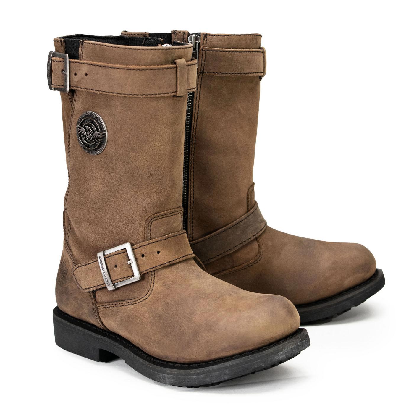 Milwaukee Leather MBL9354 Women's Brown 11-Inch Classic Engineer ...
