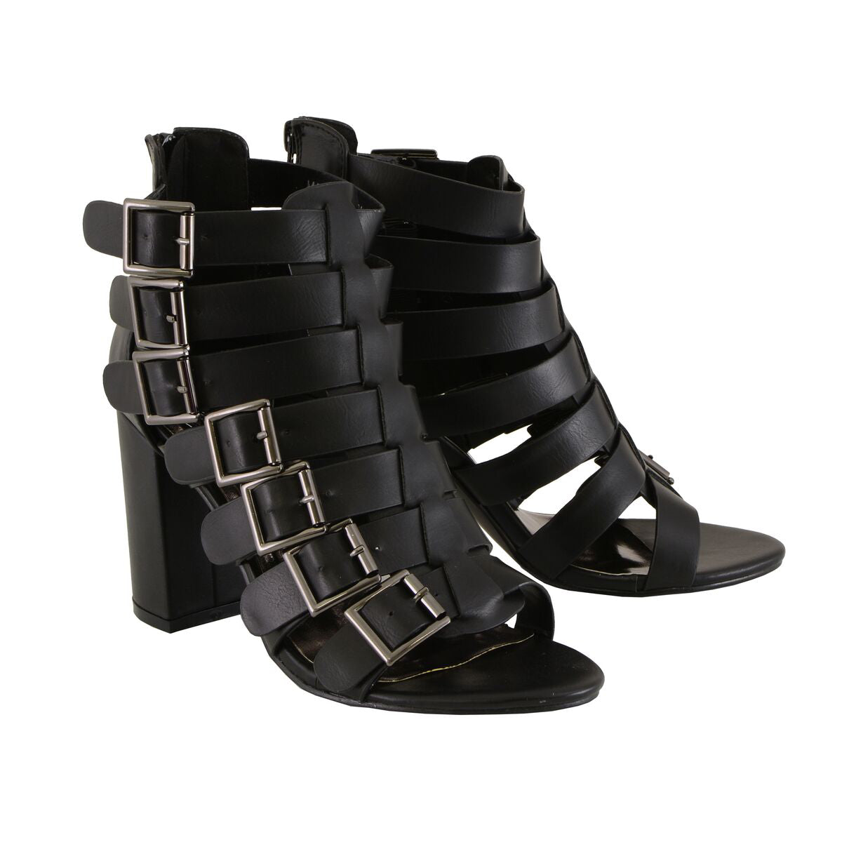 Milwaukee Leather MBL9420 Women's Black Fashion Casual Sandal with ...