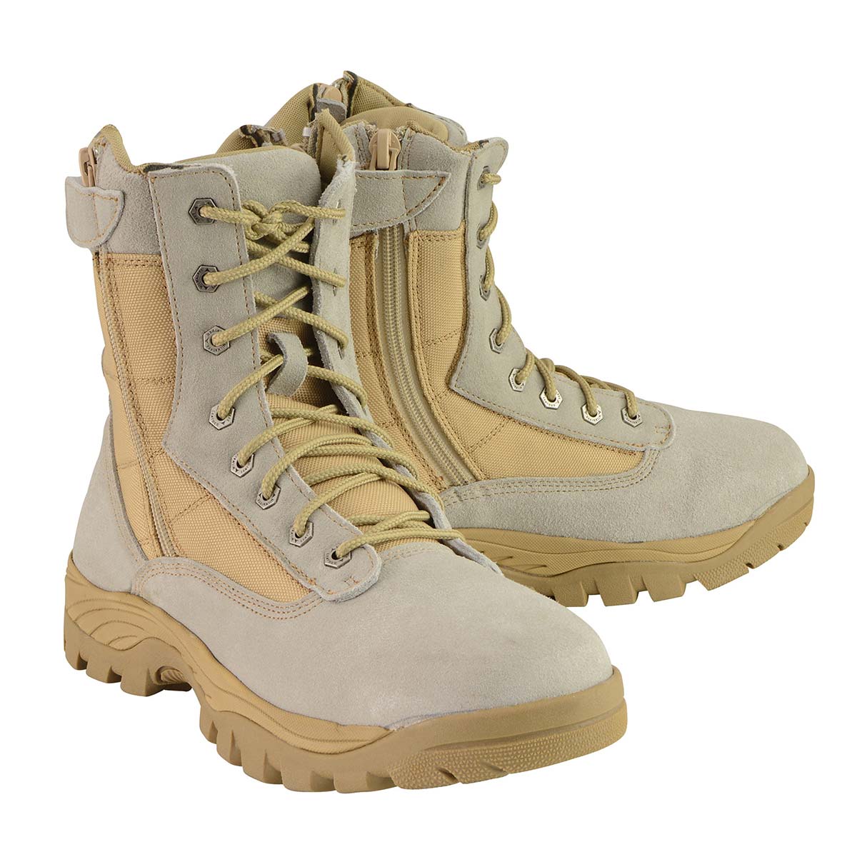 Milwaukee Leather Men's Lace-Up Desert Sand 9-Inch Leather Swat Style ...