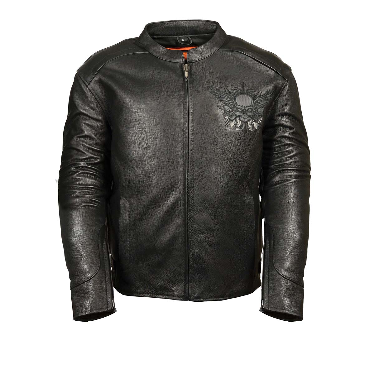 Milwaukee Leather ML2055 Men's Black Leather Scooter Jacket with ...