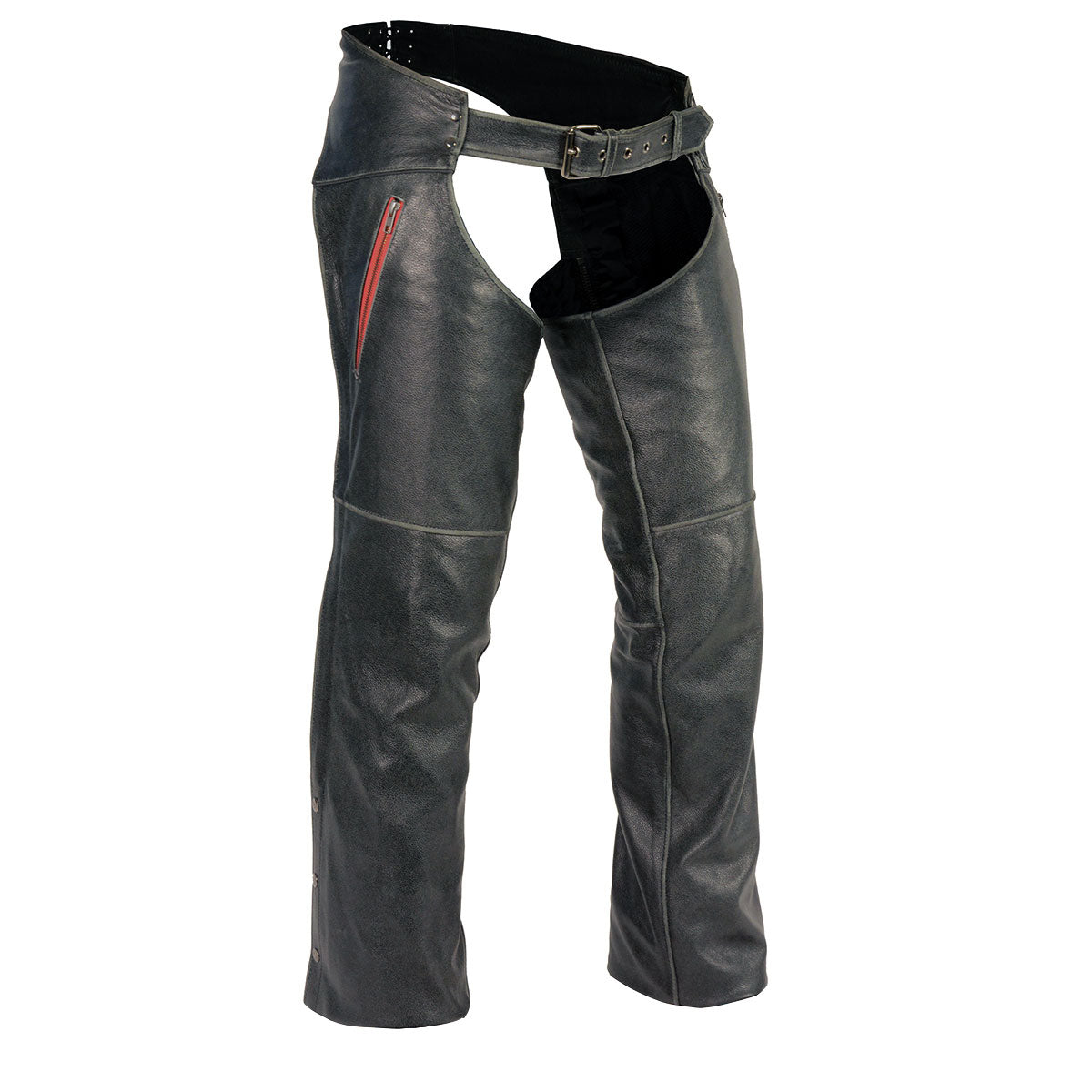 Milwaukee Leather MLM5535 Men's Vintage Grey Slate Leather Chaps with ...