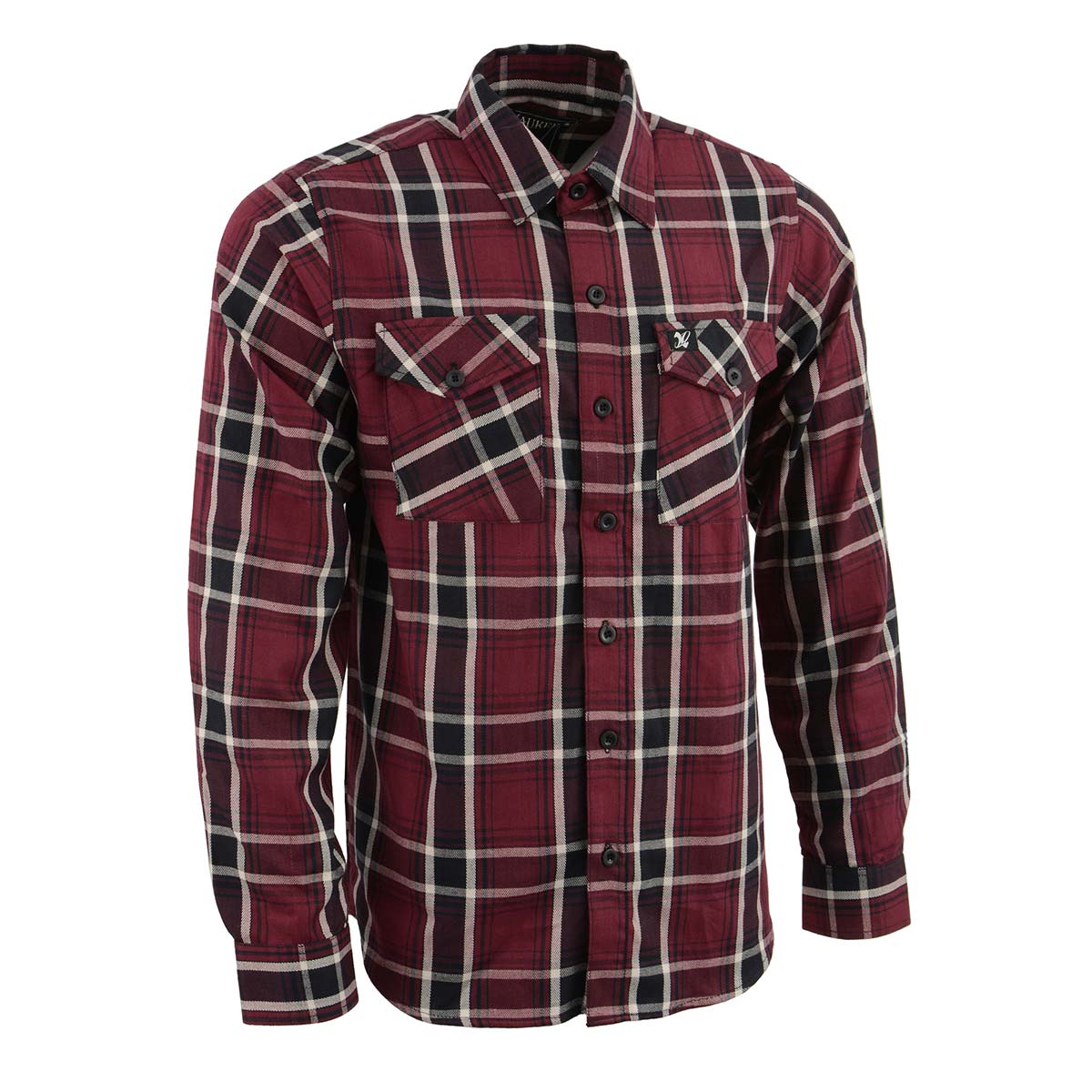 Milwaukee Leather MNG11640 Men's Flannel Plaid Shirt Maroon Black and ...