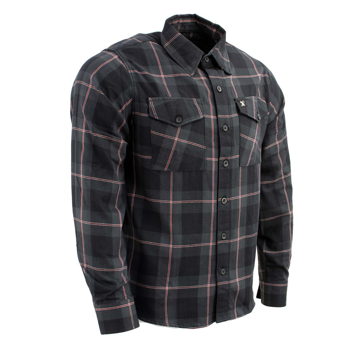 Milwaukee Leather MNG11647 Men's Black with Grey and Red Long Sleeve ...