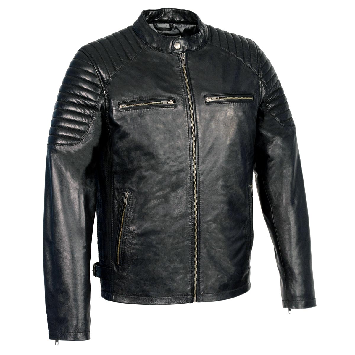 Milwaukee Leather SFM1840 Men's 'Quilted' Black Leather Fashion Jacket ...