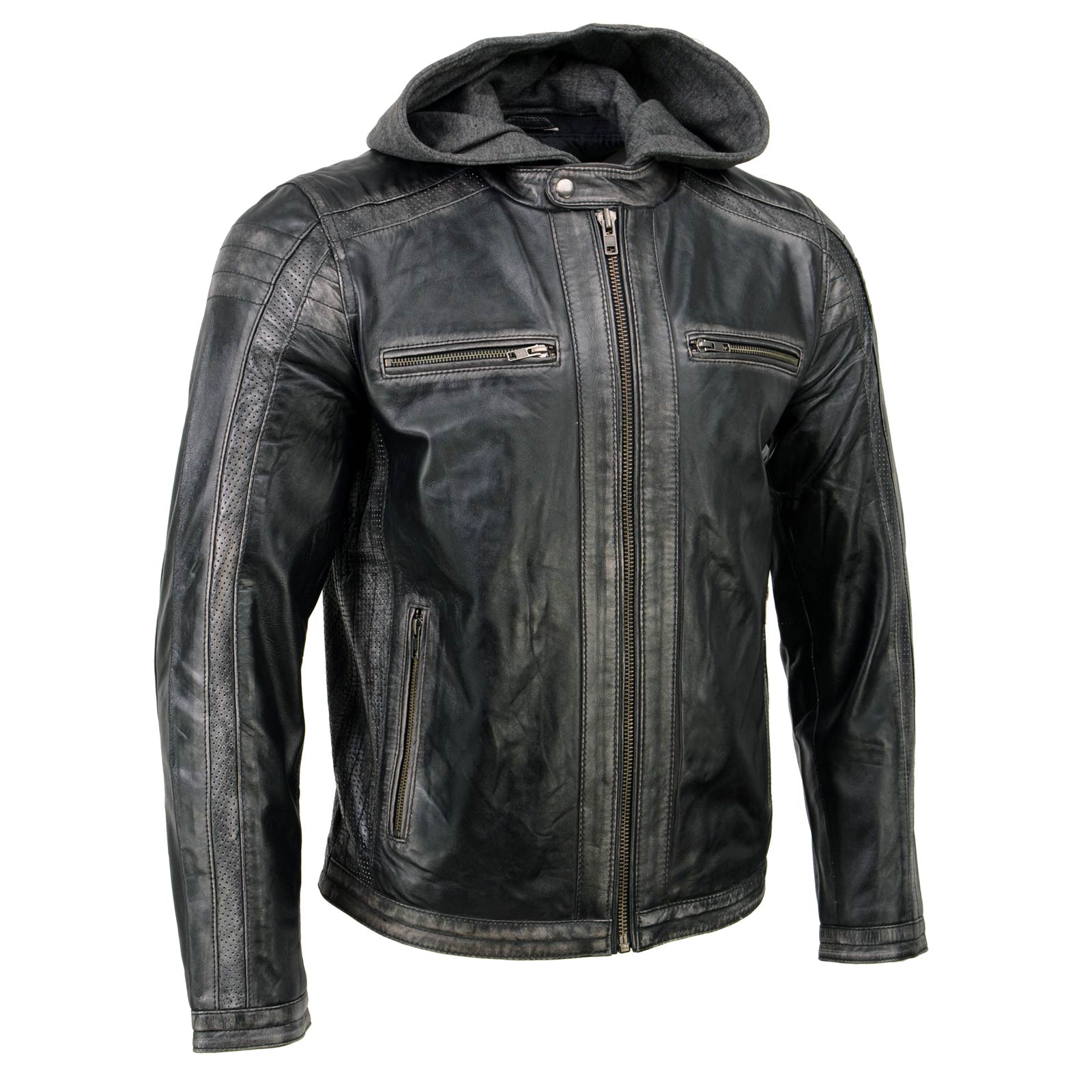 Milwaukee Leather SFM1846 Men's Black Fashion Casual Leather Jacket ...