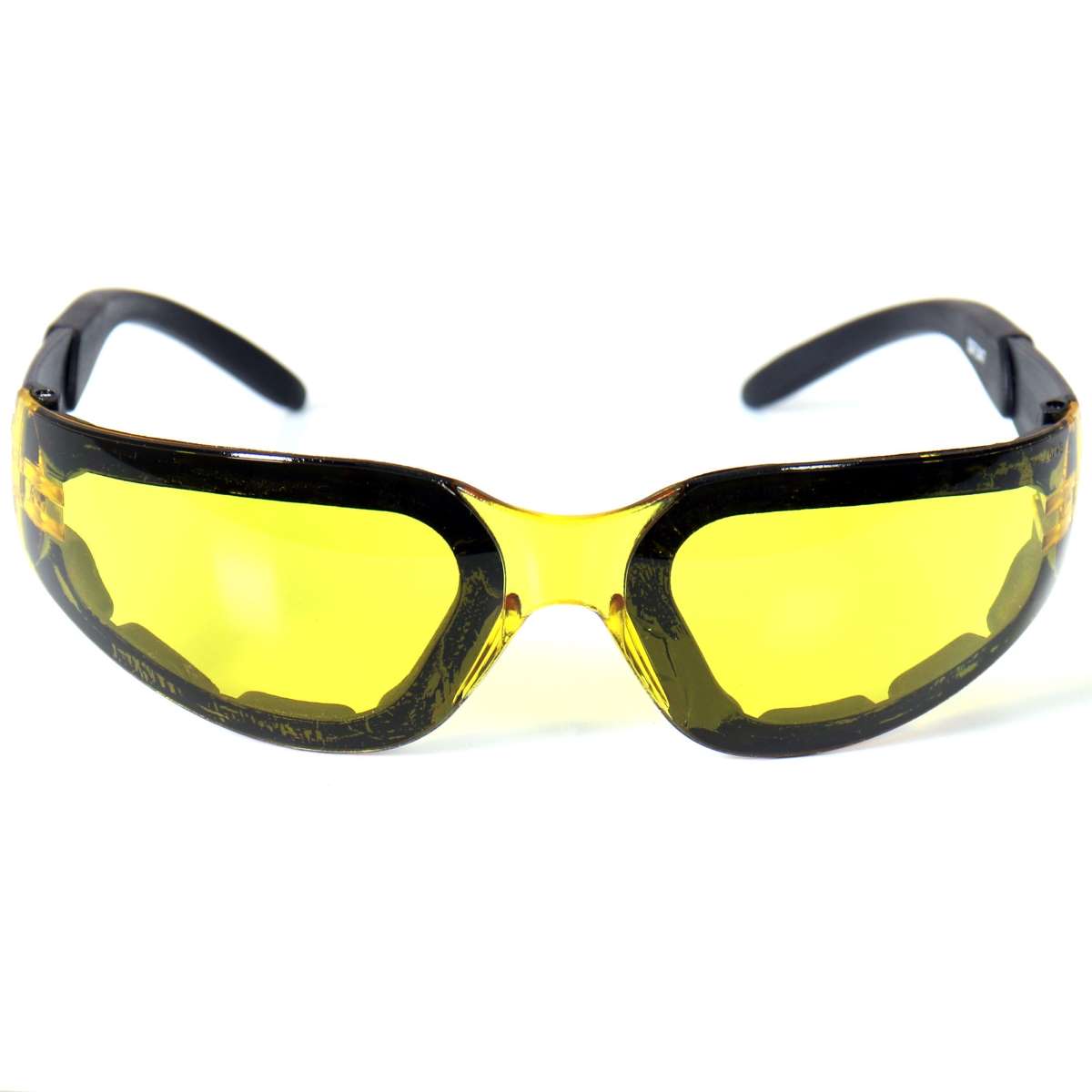 Hot Leathers Rider Sunglasses with Padding and Yellow Lenses SGF1047 ...