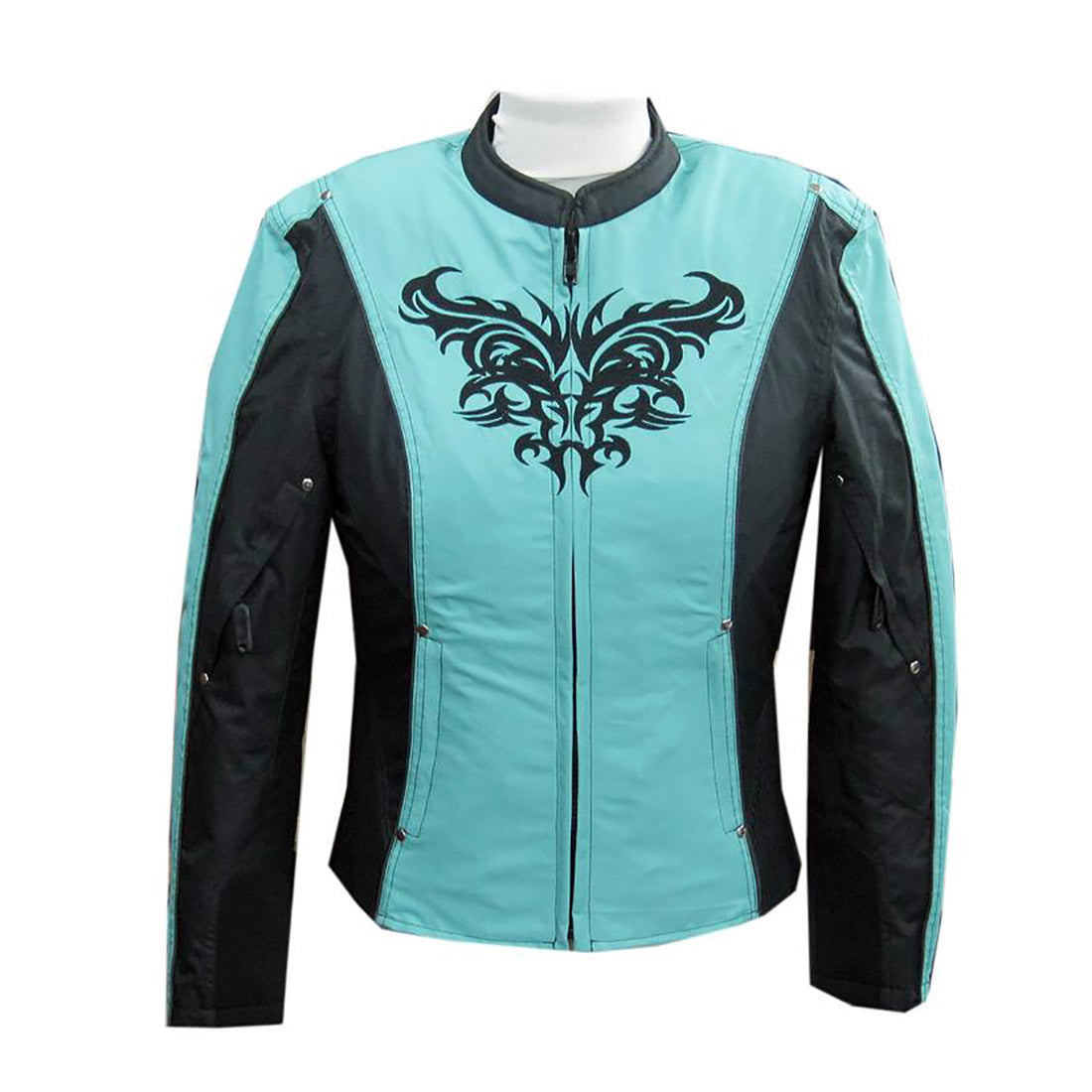 NexGen SH2367 Women's Turquoise and Black Textile Jacket with Embroide ...