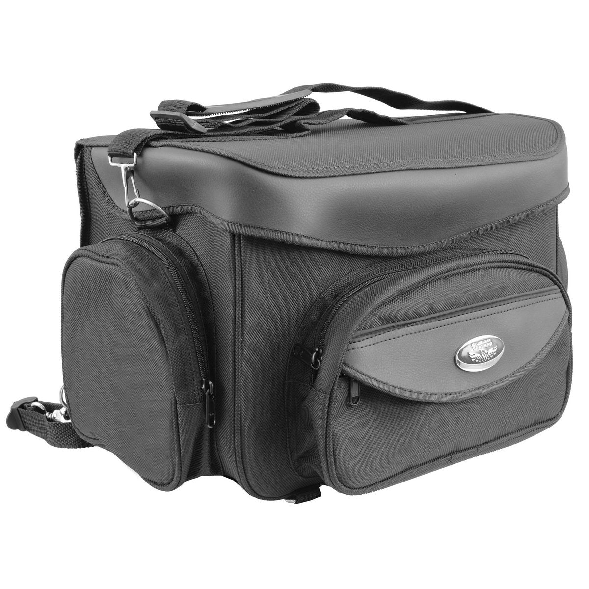 Milwaukee Leather SH685 Medium Black Motorcycle Cooler Textile Sissy B ...