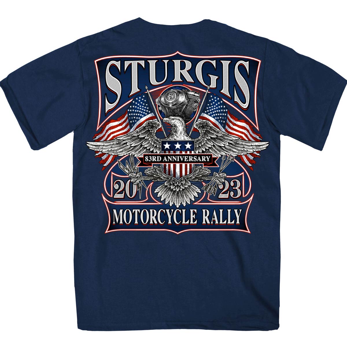 Hot Leathers SPB1104 Men’s 2023 Sturgis Vintage Patriot Navy Blue ...