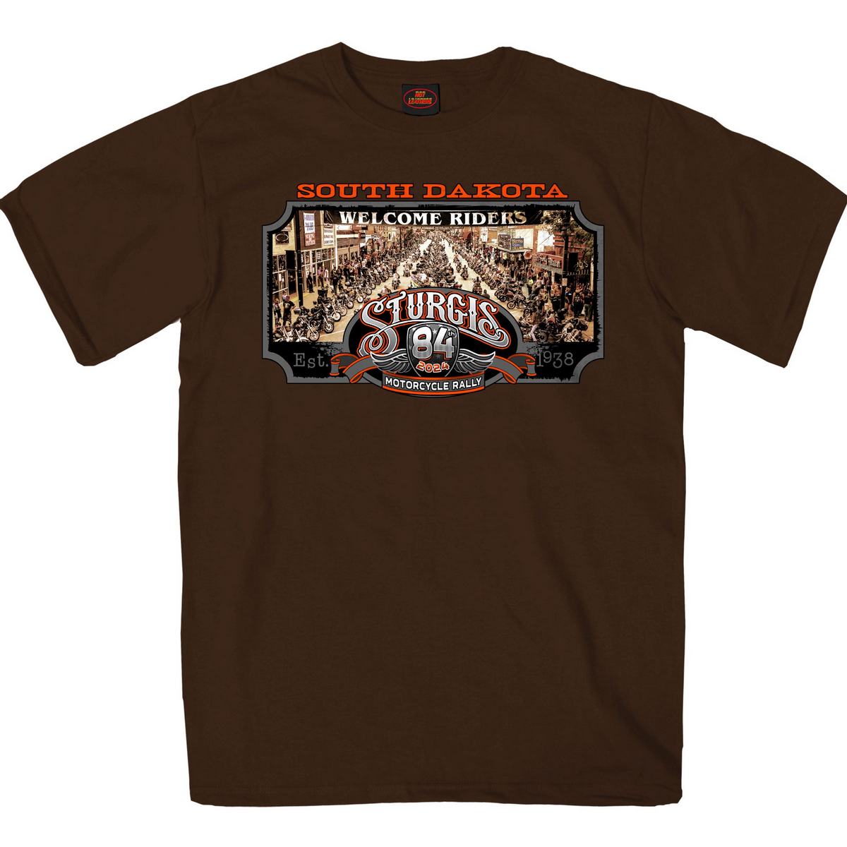 2024 Sturgis Men's Main Street Brown Motorcycle Rally T-Shirt SPB1119 ...